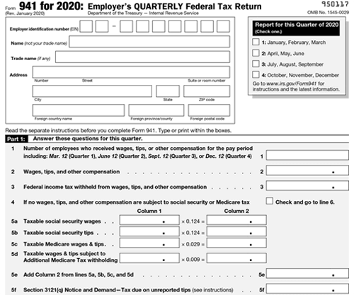 File Form 941 Online for 2020 with COVID changes at Just $4.95